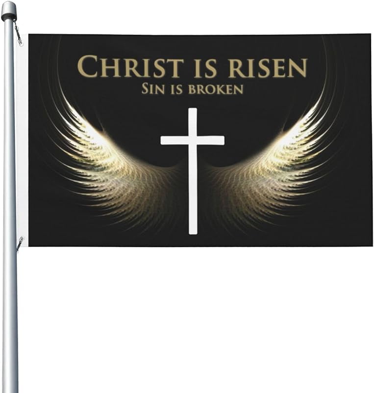 Jesus Christ He Is Risen Flag,Garden Flag Double Sided Yard Outdoor ...