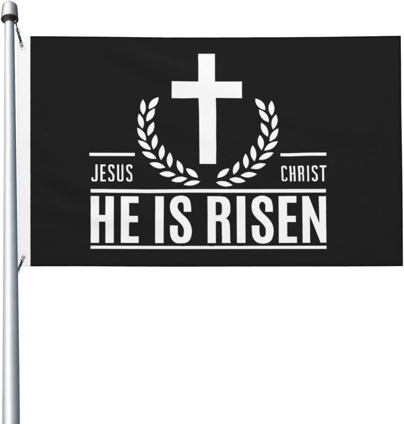 Jesus Christ He Is Risen Flag,Garden Flag Double Sided Yard Outdoor ...
