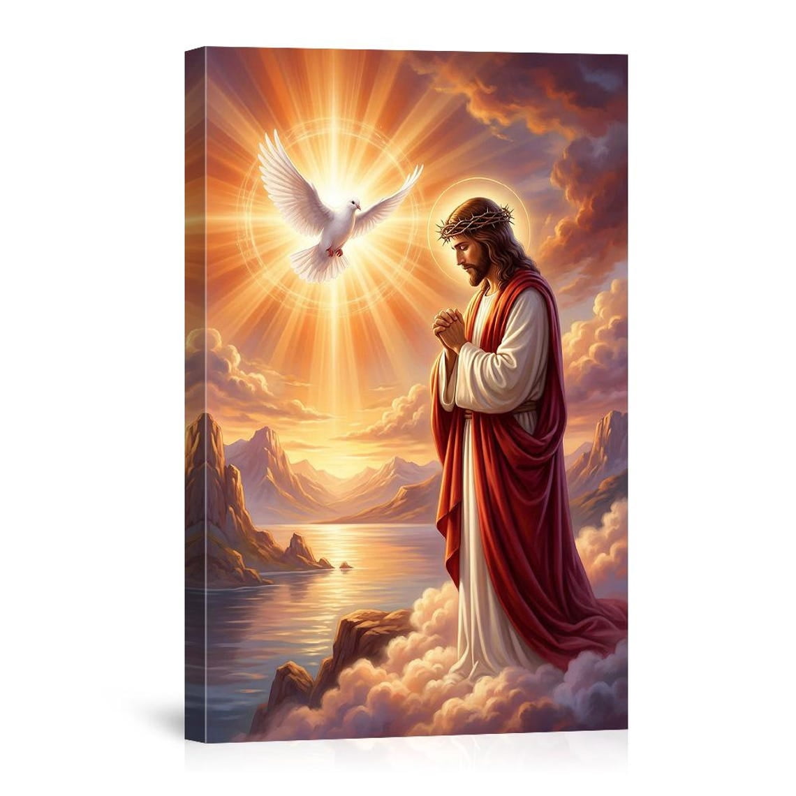 Jesus Christ Holy Spirit Dove Christian Home Bible Verse Art Religious ...