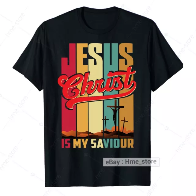 Jesus Christ Is My Savior T-Shirt Vintage Retro Cross Christian ...