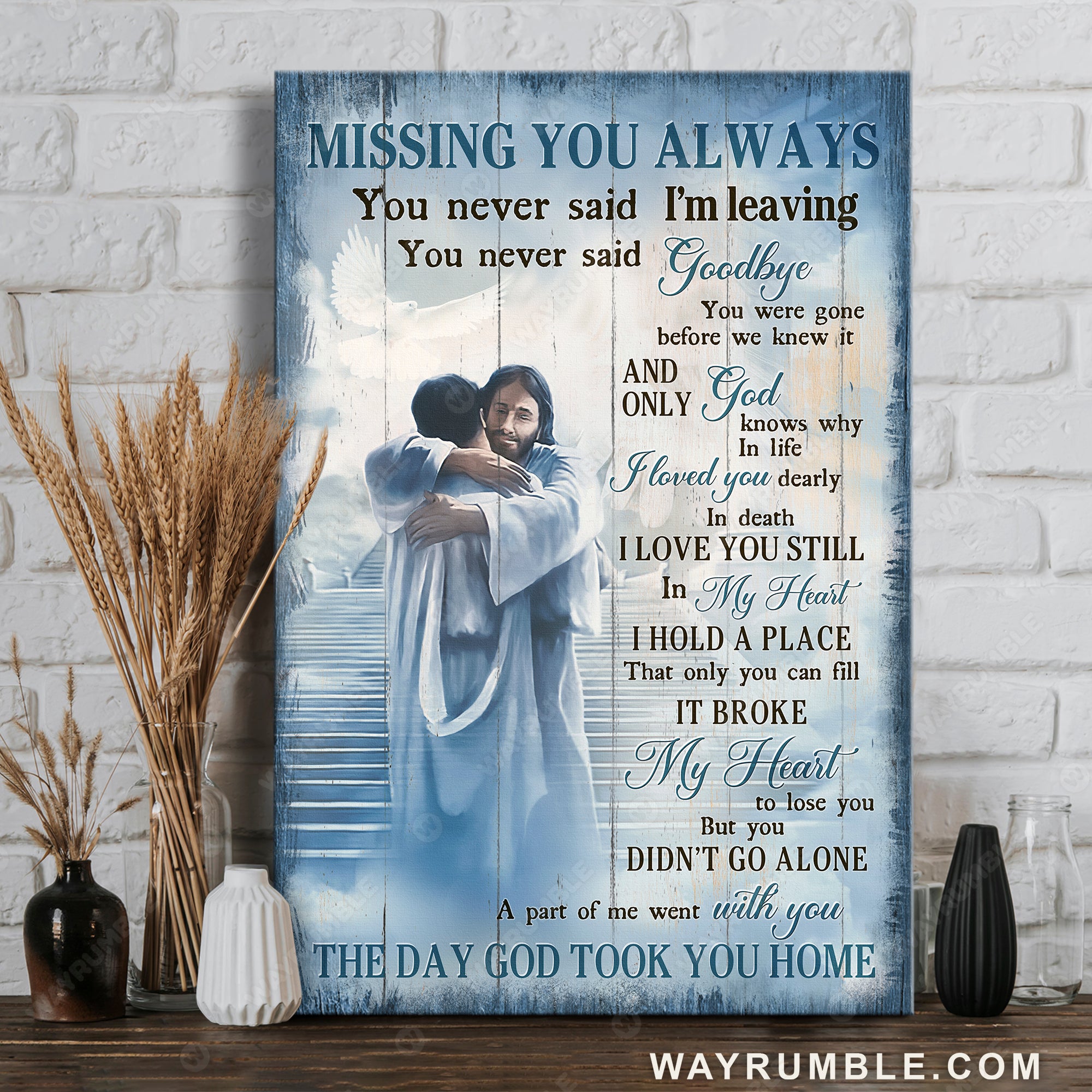 Jesus Christ, Jesus hugging, Jesus in heaven, Missing you always ...