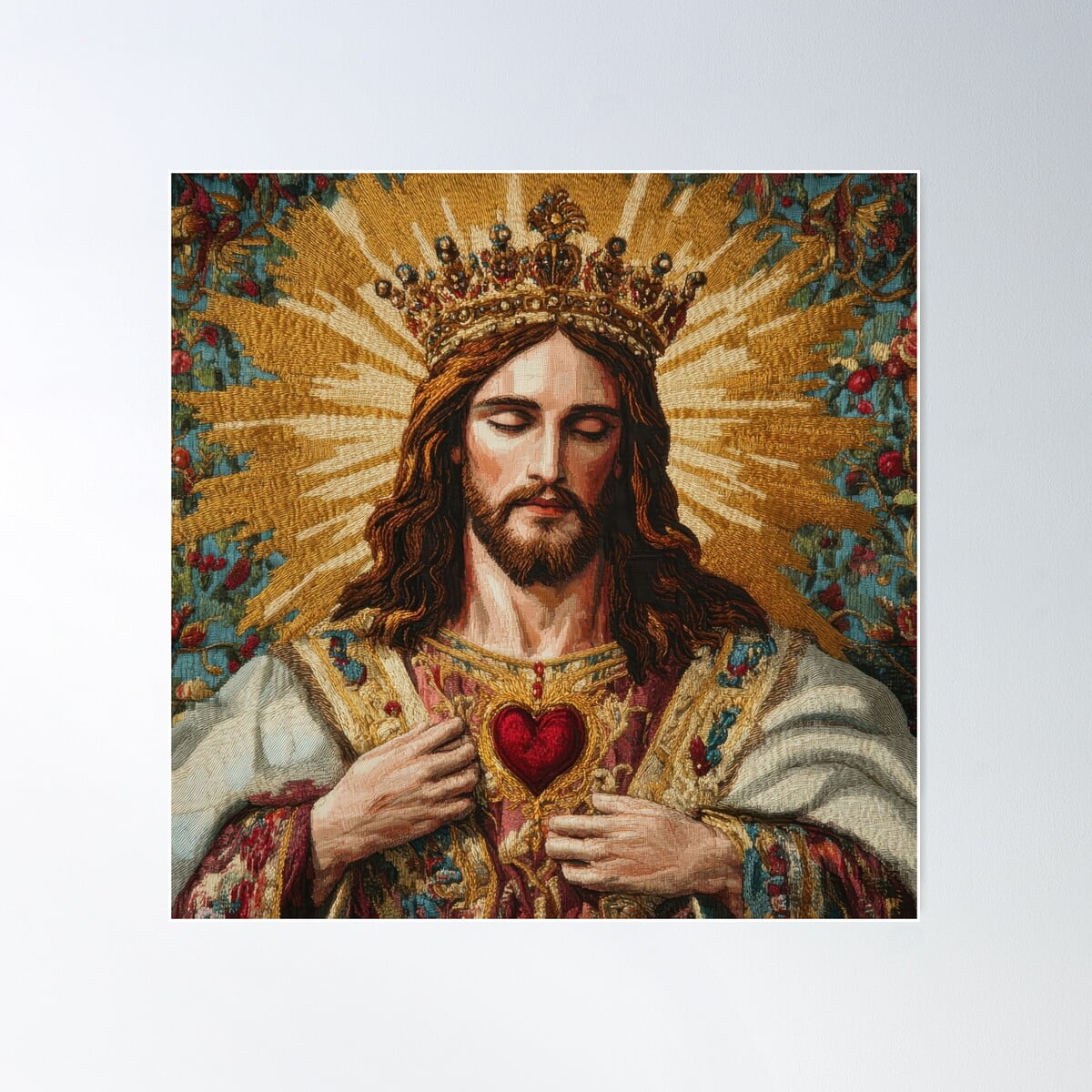 Jesus Christ - King Of Kings Poster Wall Art, Modern Wall Decor For ...