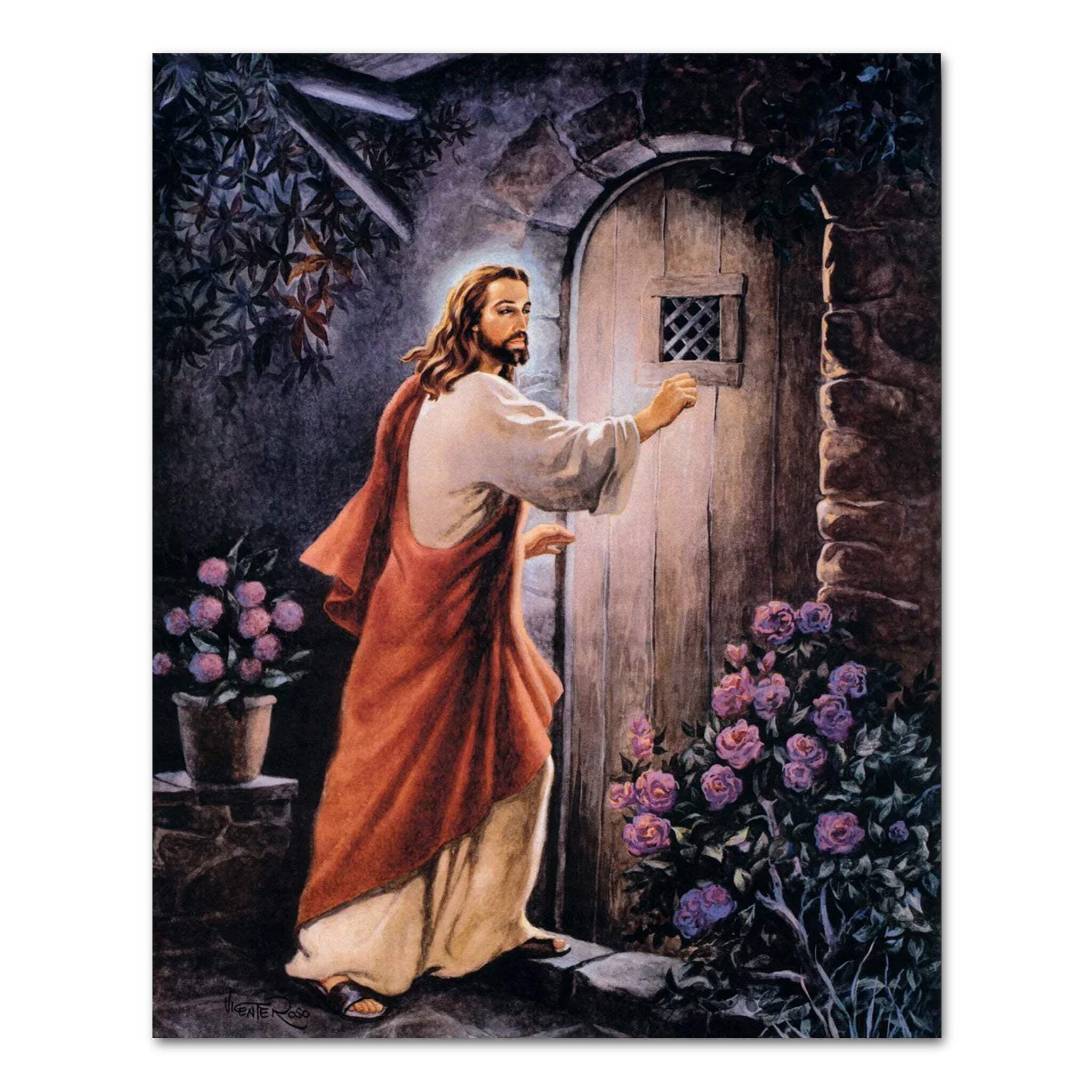 Jesus Christ Knocking On Your Door Religious Wall Picture Art Print ...