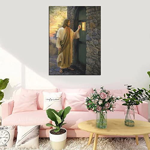 Jesus Christ Knocking at The Door Canvas Wall Art Print Poster Picture ...