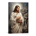 Jesus Christ Lamb Fierce Wolves Religious Christian Faith Home Canvas ...