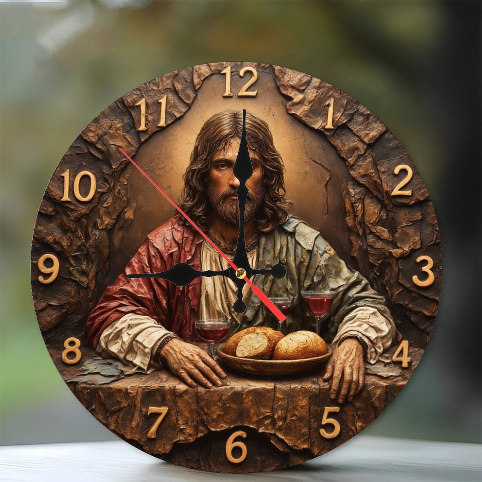 Jesus Christ Last Supper Wall Clock Religious Gift Home Decor 10-Inch ...