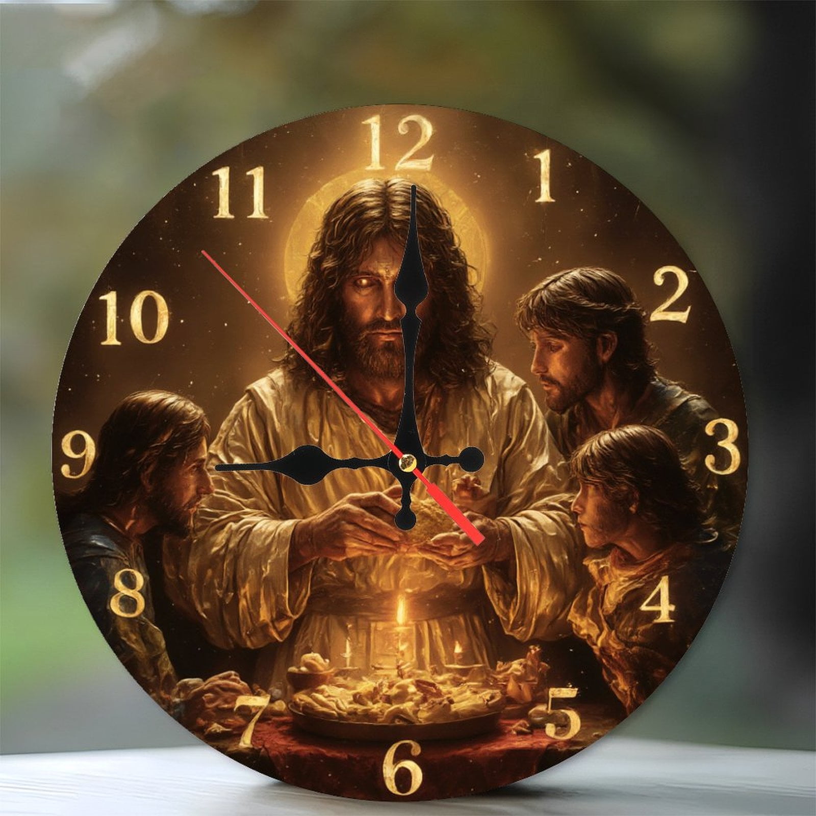 Jesus Christ Last Supper Wall Clock Religious Gift Home Decor 10-Inch ...