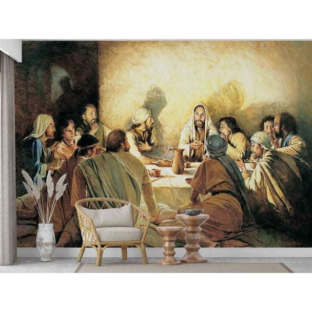 Jesus Christ Last Supper Wall Decor, Religious Wallpaper, Spiritual ...