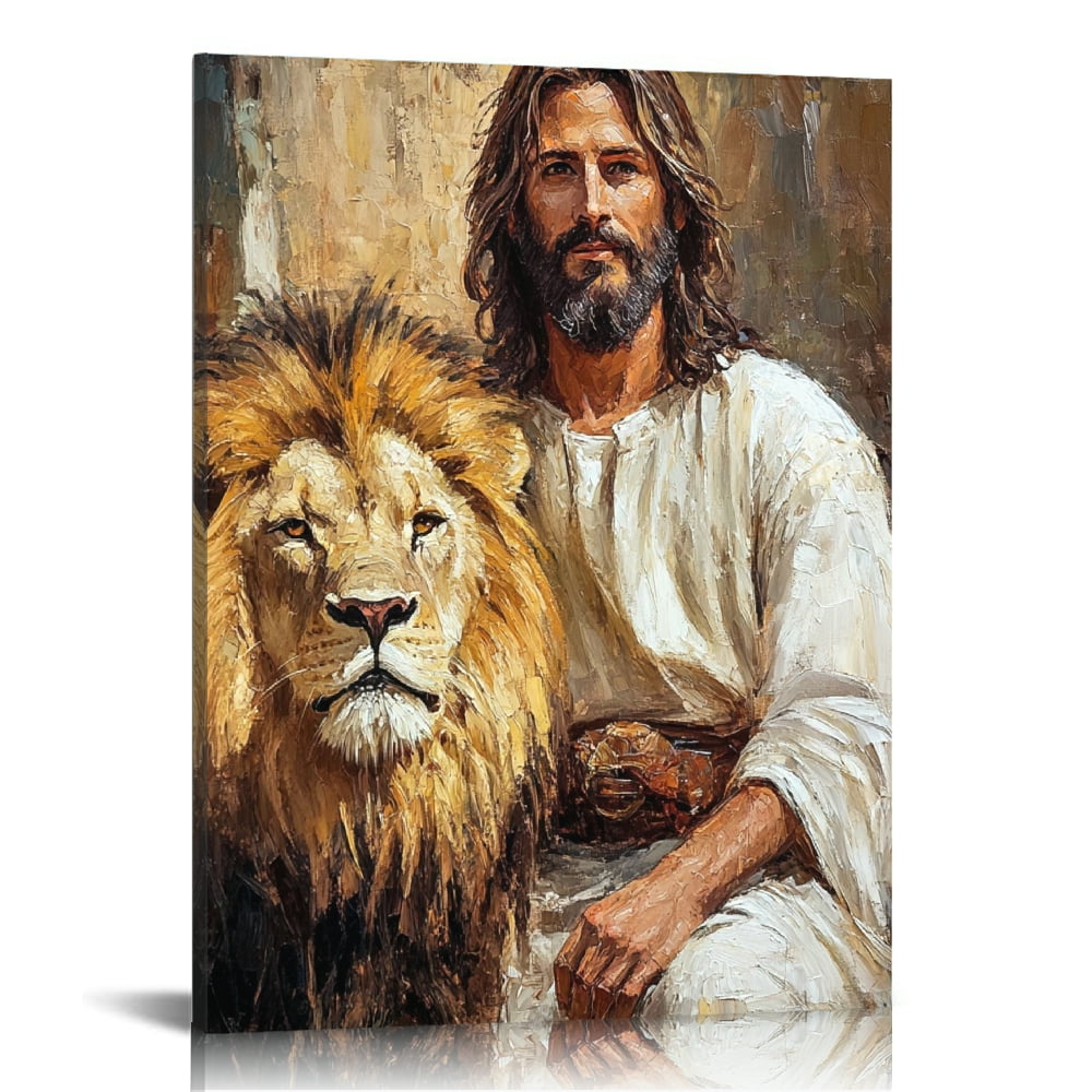 Jesus Christ The Lion of Judah Wall Art Print , Christian Canvas Wall ...