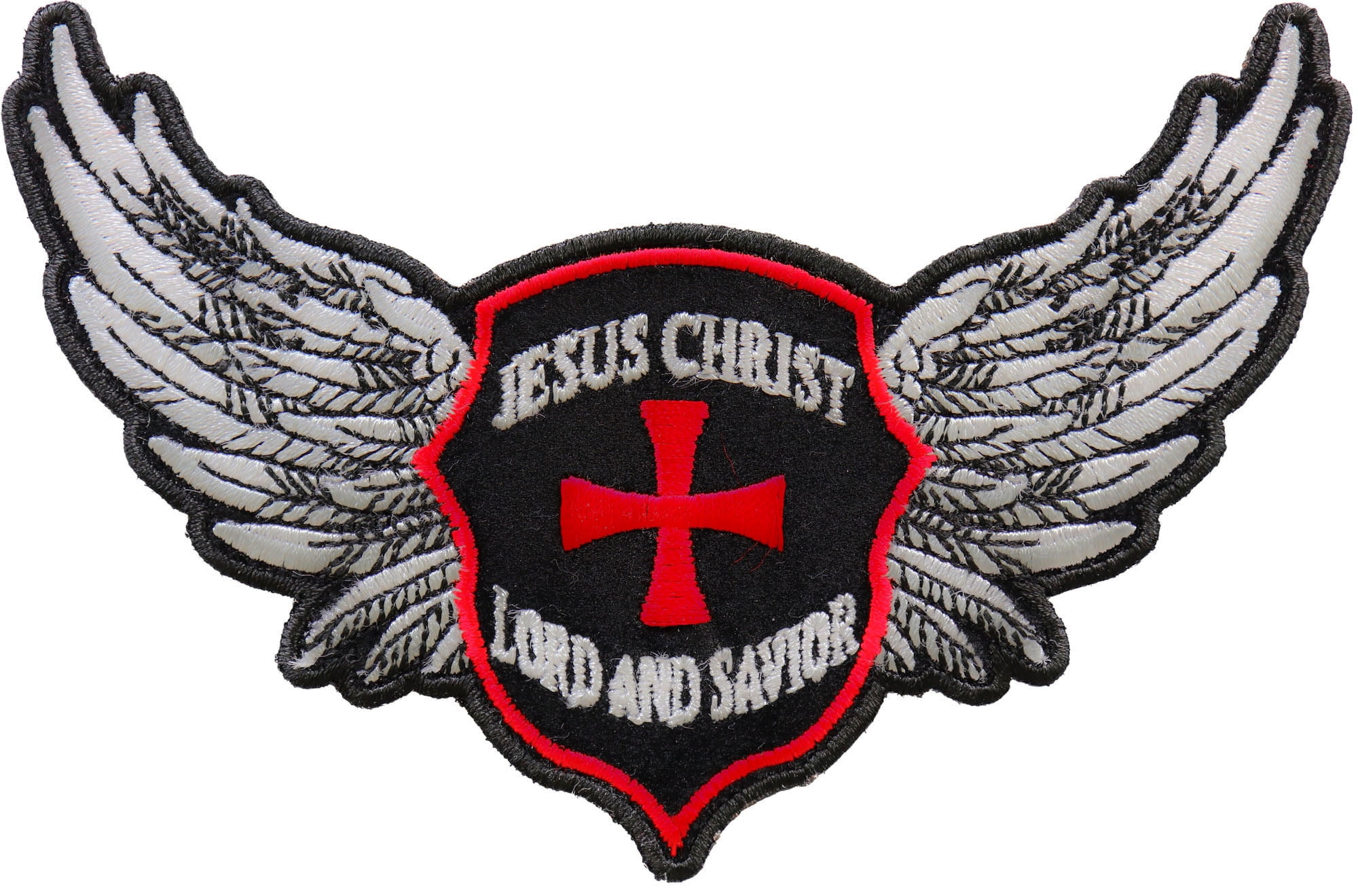 Jesus Christ Lord and Savior Wings Christian Iron on Patch - Walmart.com