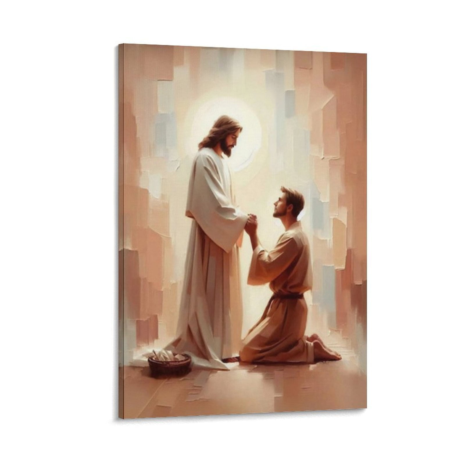 Jesus Christ And Man Wall Art Jesus Healing Man Canvas Painting Print ...