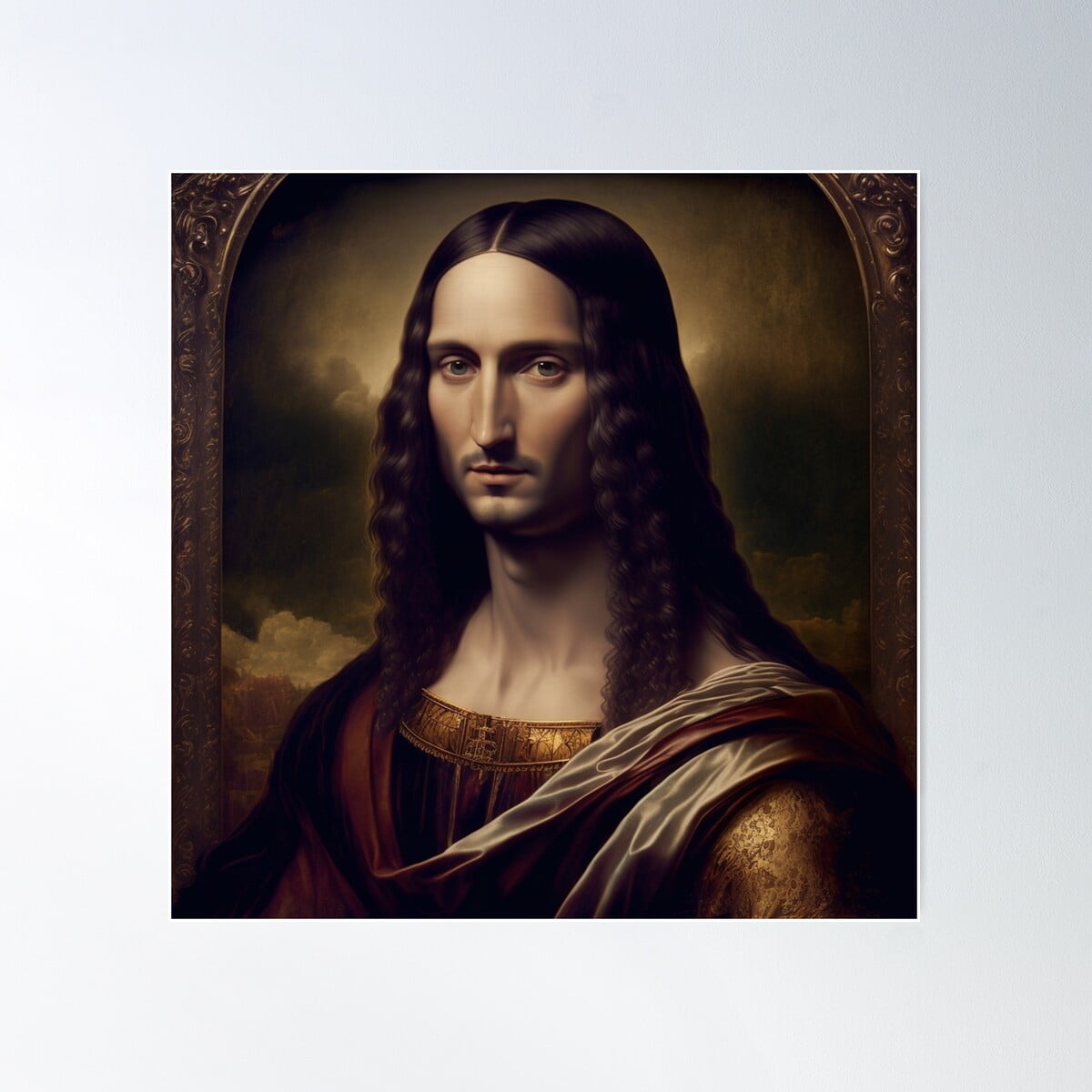 Jesus Christ Mona Lisa Renaissance Leonardo Da Vinci Poster Wall Art ...