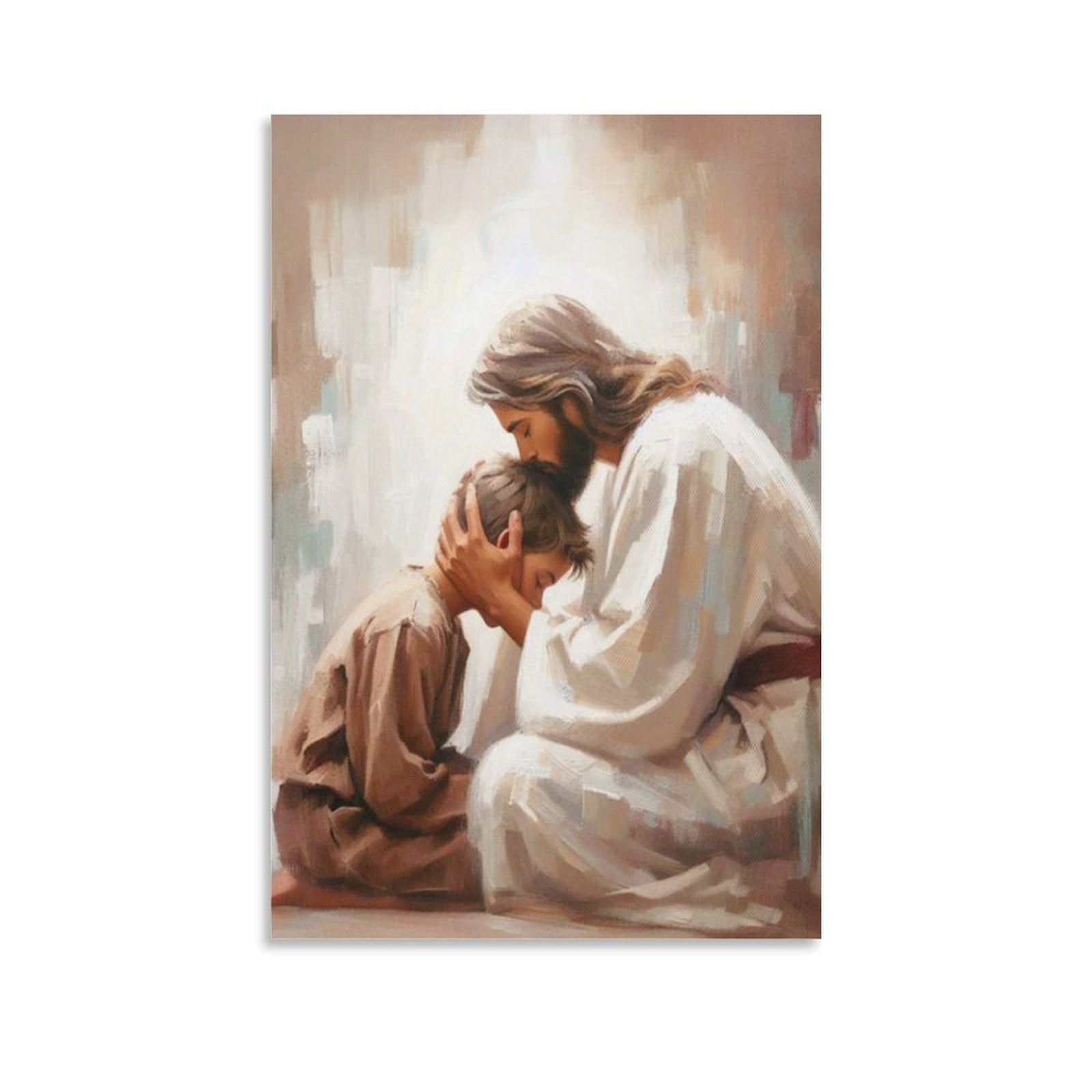 Jesus Christ Mural - Jesus Kissing Boy - Jesus Your Savior Bible Canvas ...