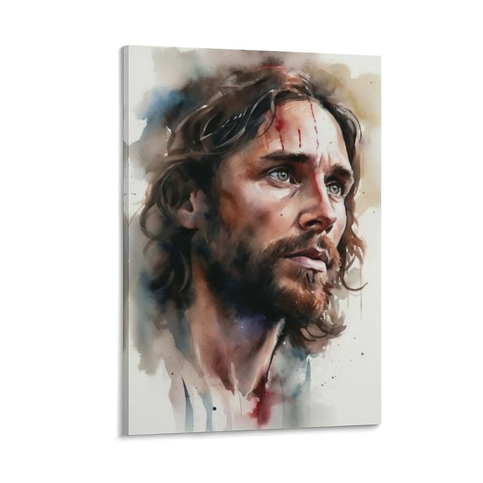 Jesus Christ Mural Jesus Is Persecuted Poster Vintage Watercolor ...