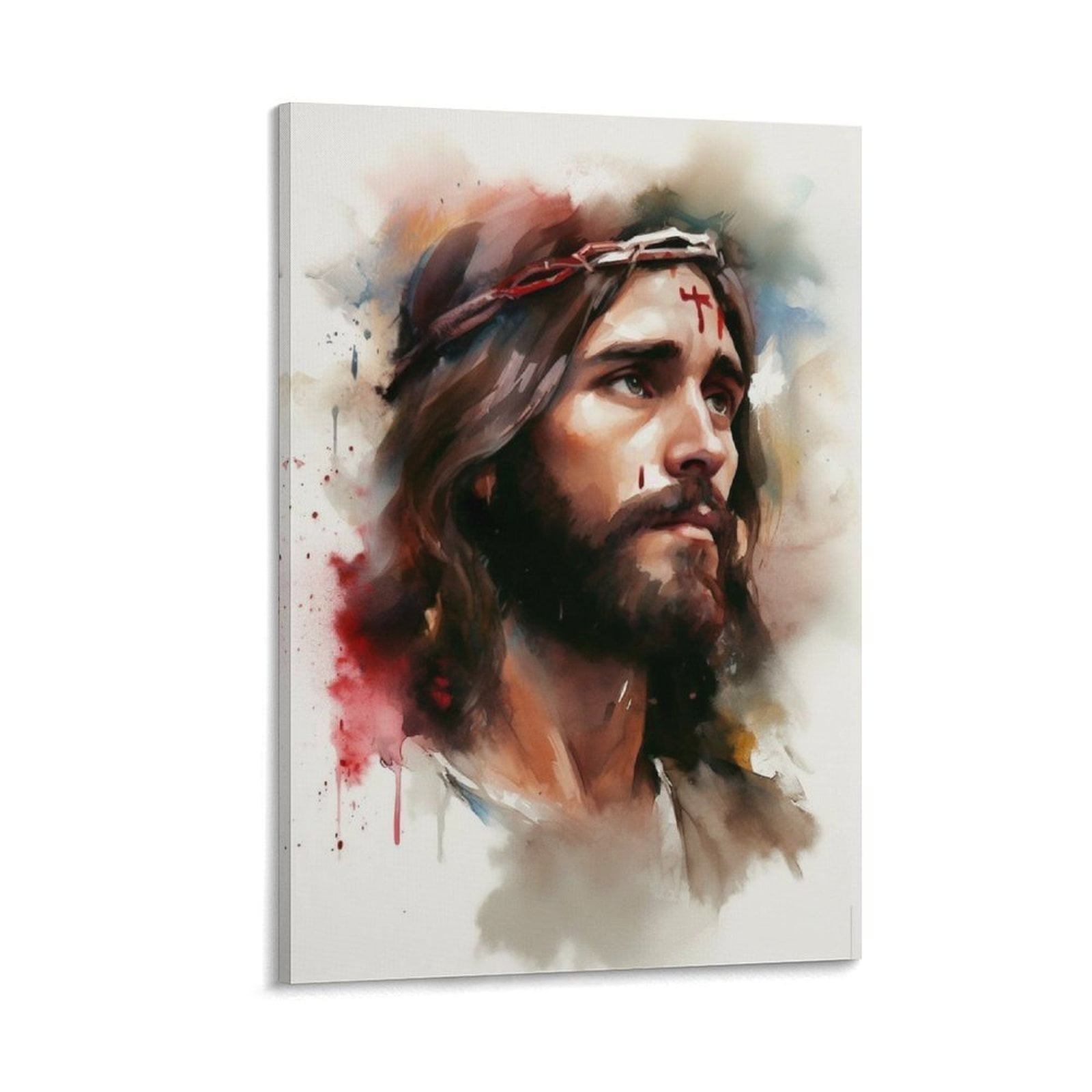 Jesus Christ Mural Jesus Persecution Poster Jesus Wearing A Crown of ...