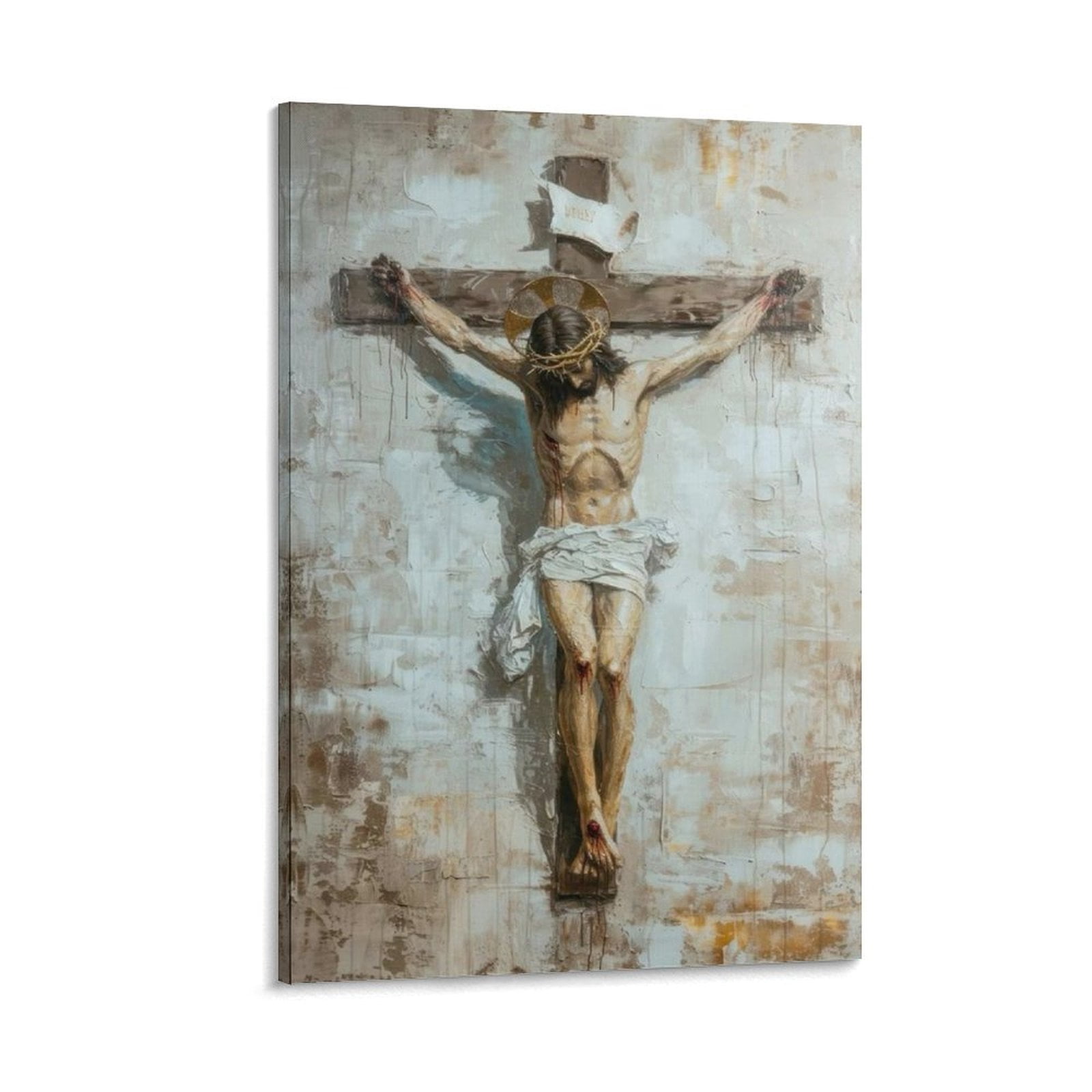 Jesus Christ Persecution Wall Art Jesus Crucified Canvas Print Poster ...