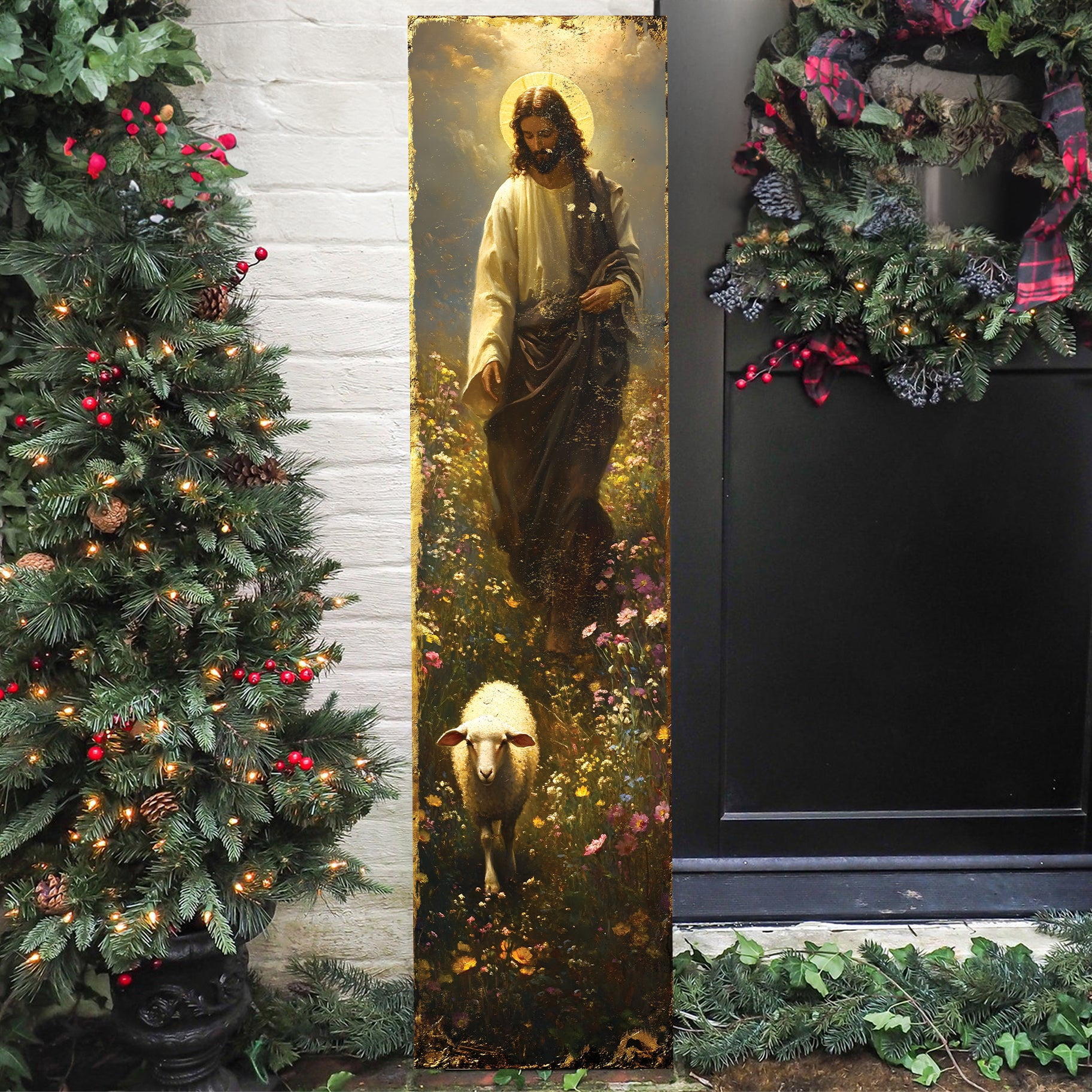 Jesus Christ Porch Sign | Religious Front Porch Plaque | Entryway Decor ...