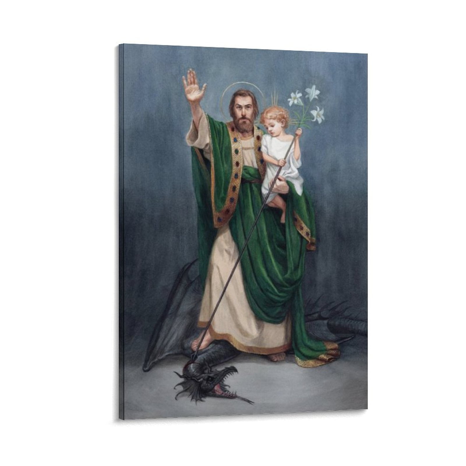 Jesus Christ Poster - Joseph Holding Baby Jesus Removing Demons Picture ...