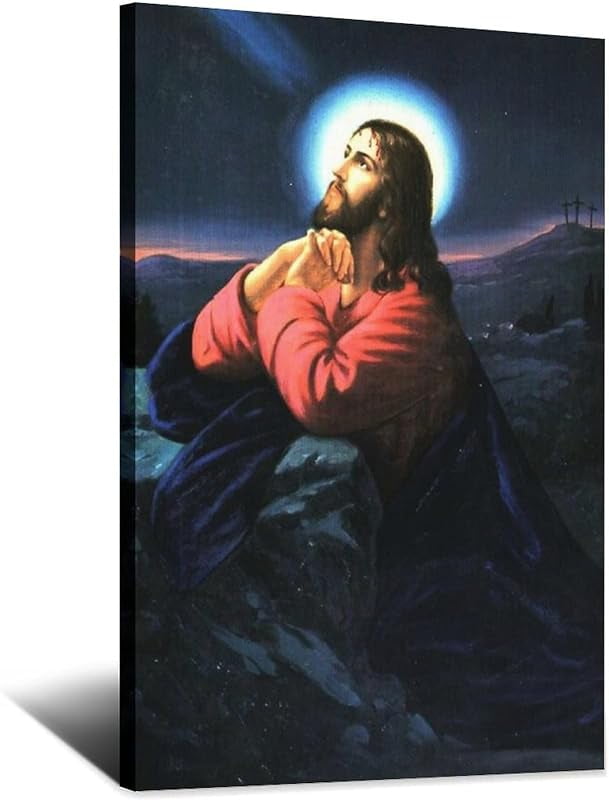 Jesus Christ Pray Canvas Wall Art Print Poster Picture Modern Office ...