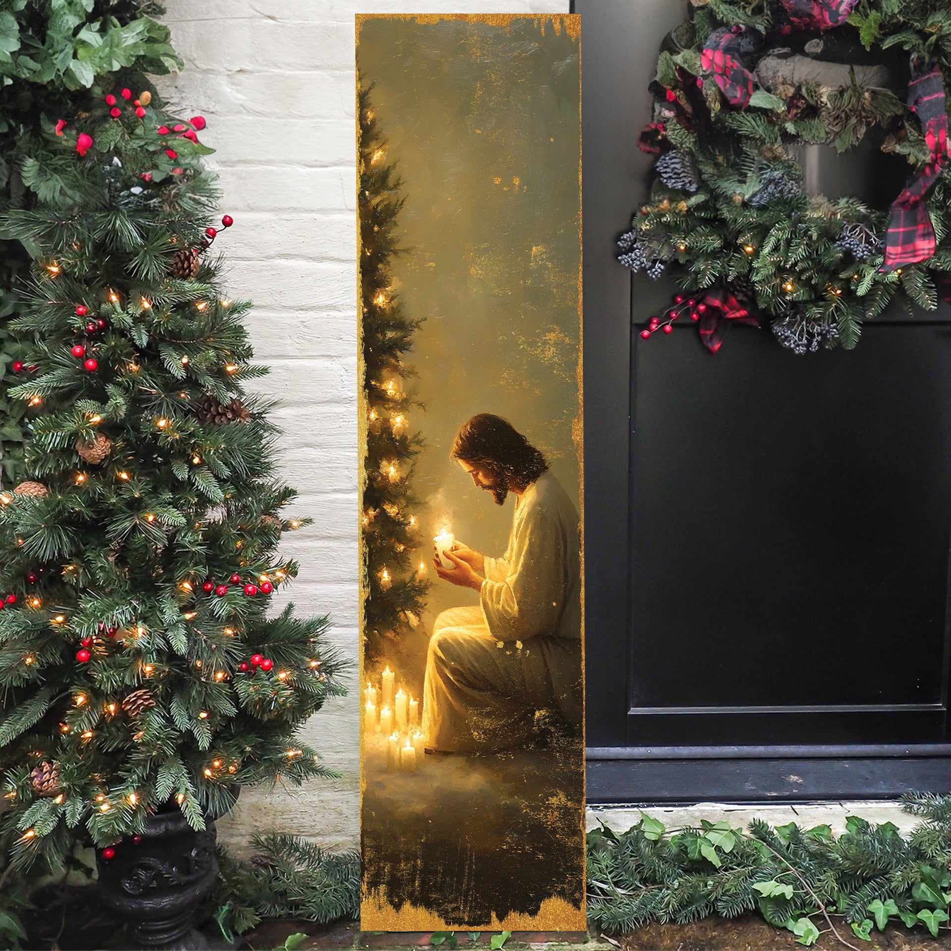 Jesus Christ Religious Porch Sign | Front Porch Plaque | Holiday ...