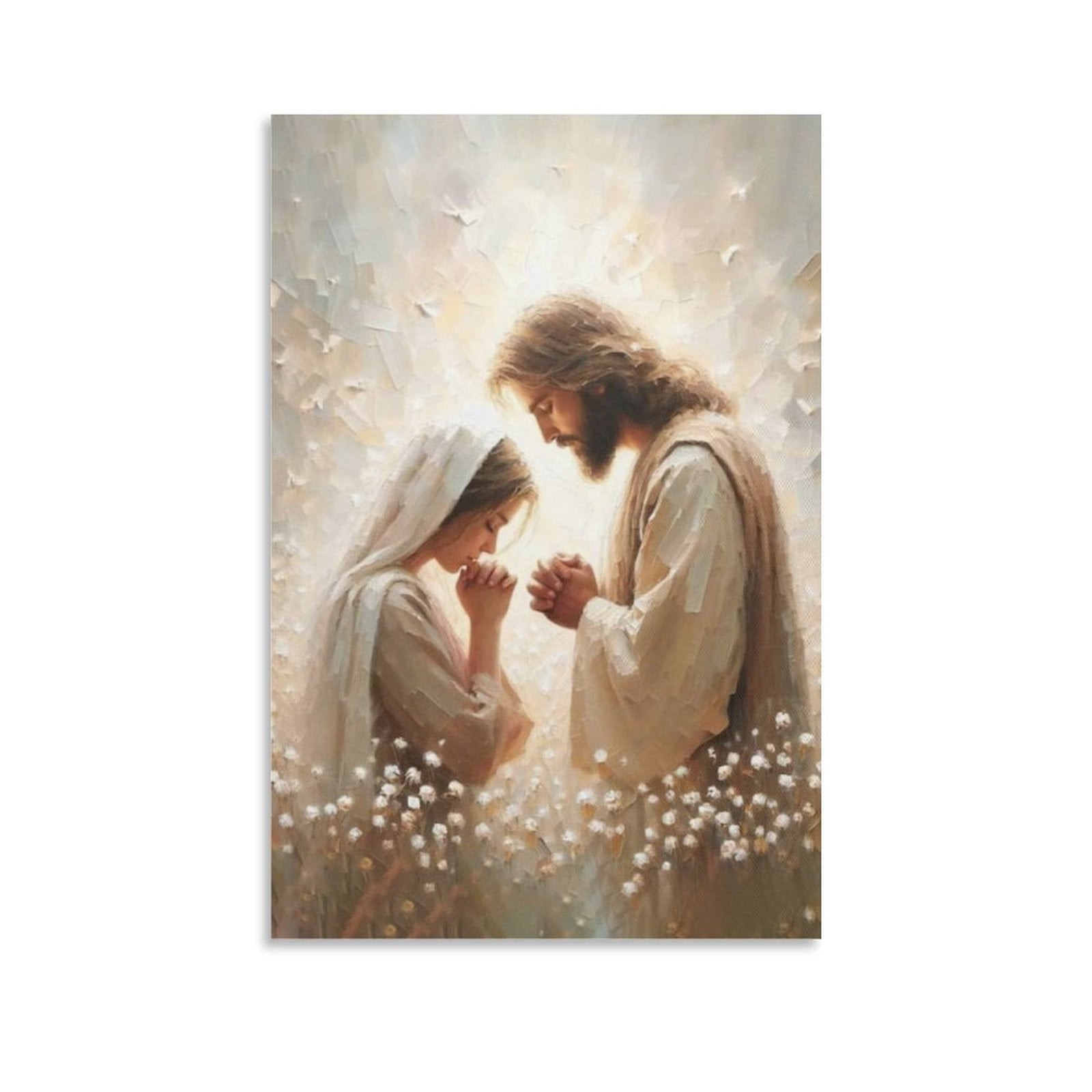 Jesus Christ Religious Wall Art Jesus with Girl Praying Poster Mormon ...