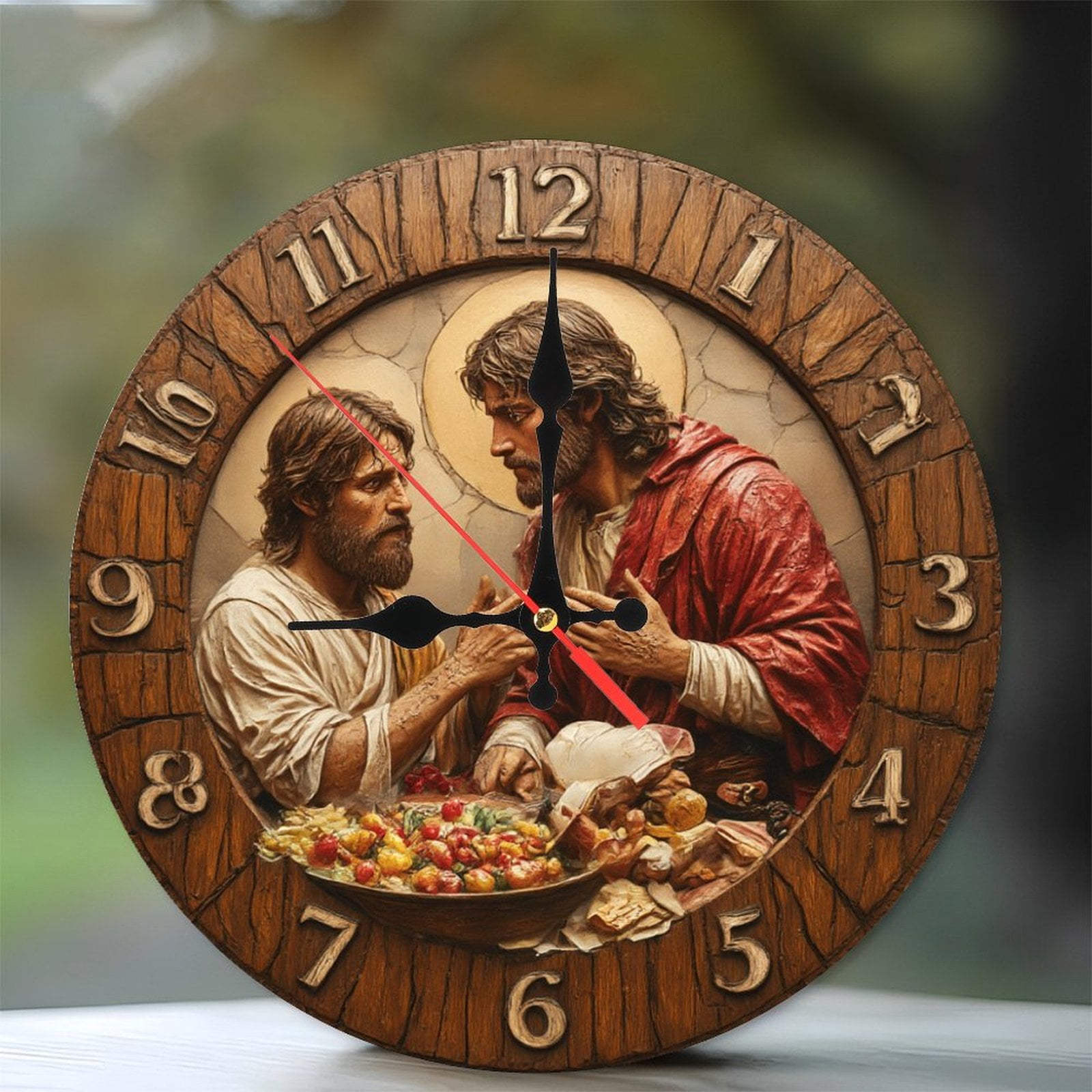Jesus Christ Religious Wall Clock Biblical Art Home Decor 10-Inch ...