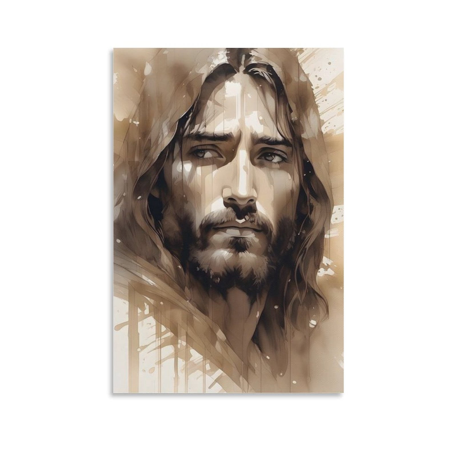 Jesus Christ Religious Wall Decor Art Vintage Jesus Portrait Canvas ...
