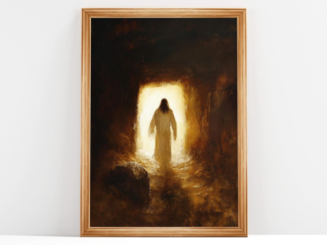 Jesus Christ Resurrected, Easter Painting, Jesus Christ Leaving The Tomb, He Is Risen, Jesus ...