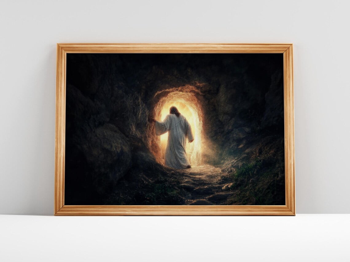 Jesus Christ Resurrected, Easter Painting, Jesus Christ Leaving The Tomb, He Is Risen, Jesus ...
