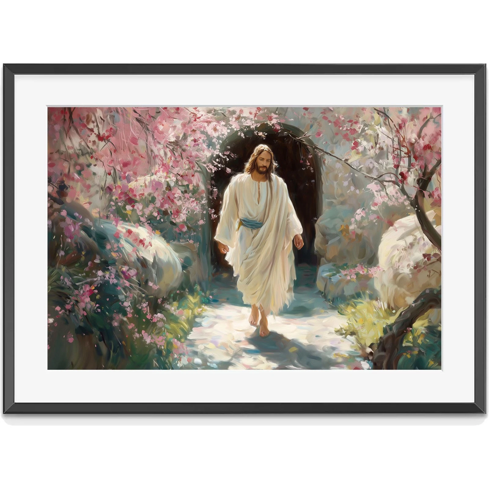 Jesus Christ Resurrected Poster | He Is Risen Art | Jesus Alive | Jesus ...