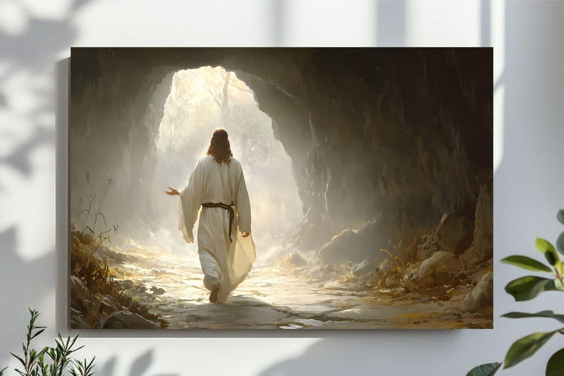 Jesus Christ Resurrected Wall Art, Easter, Jesus Christ Leaving The ...
