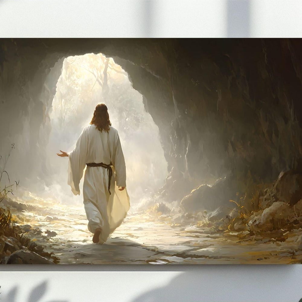 Jesus Christ Resurrected Wall Art, Easter Painting, Jesus Christ ...