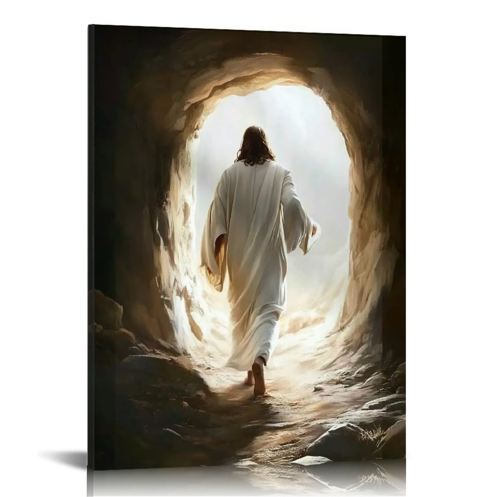 Jesus Christ Resurrected Wall Art Painting | Easter Canvas Wall Art, He is Risen, Jesus Alive ...