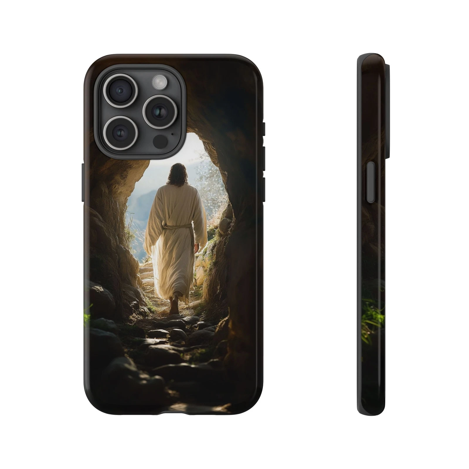 Jesus Christ Resurrection Tomb Illustration Phone Case for iPhone 17 to ...