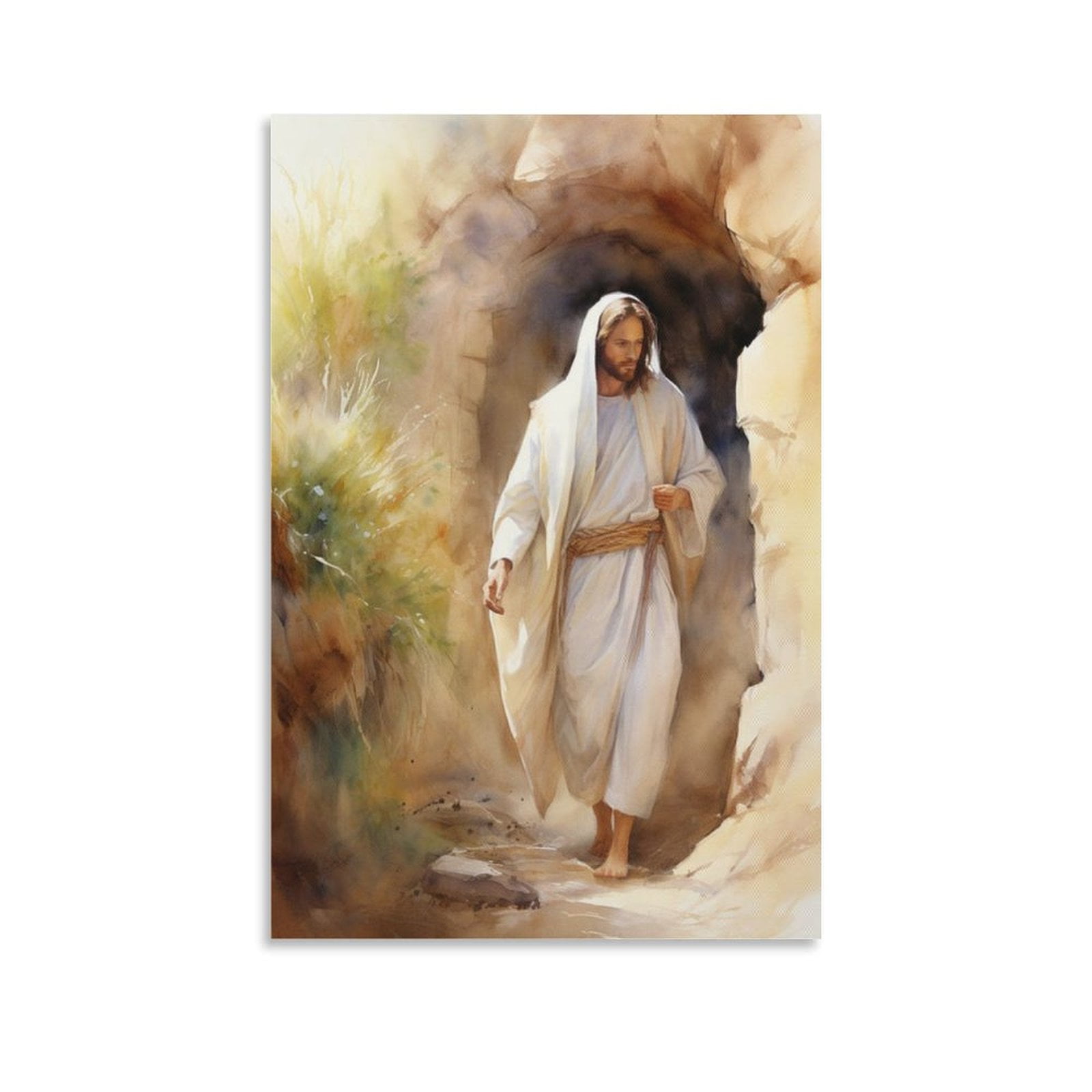 Jesus Christ Resurrection Wall Art - He Is Risen Poster - Easter Bible ...