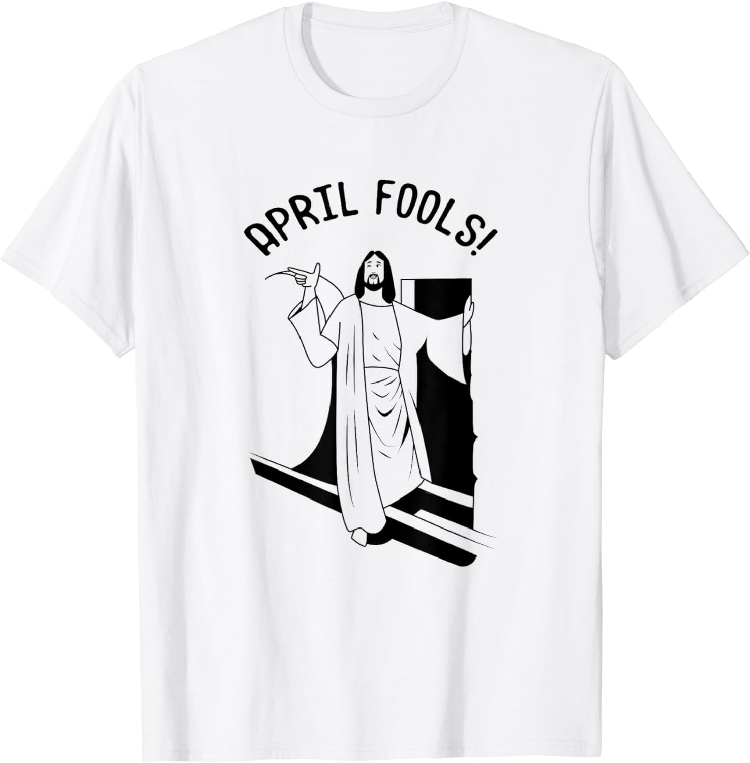 Jesus Christ Rising from Tomb Funny April Fools Tee T-Shirt - Walmart.com