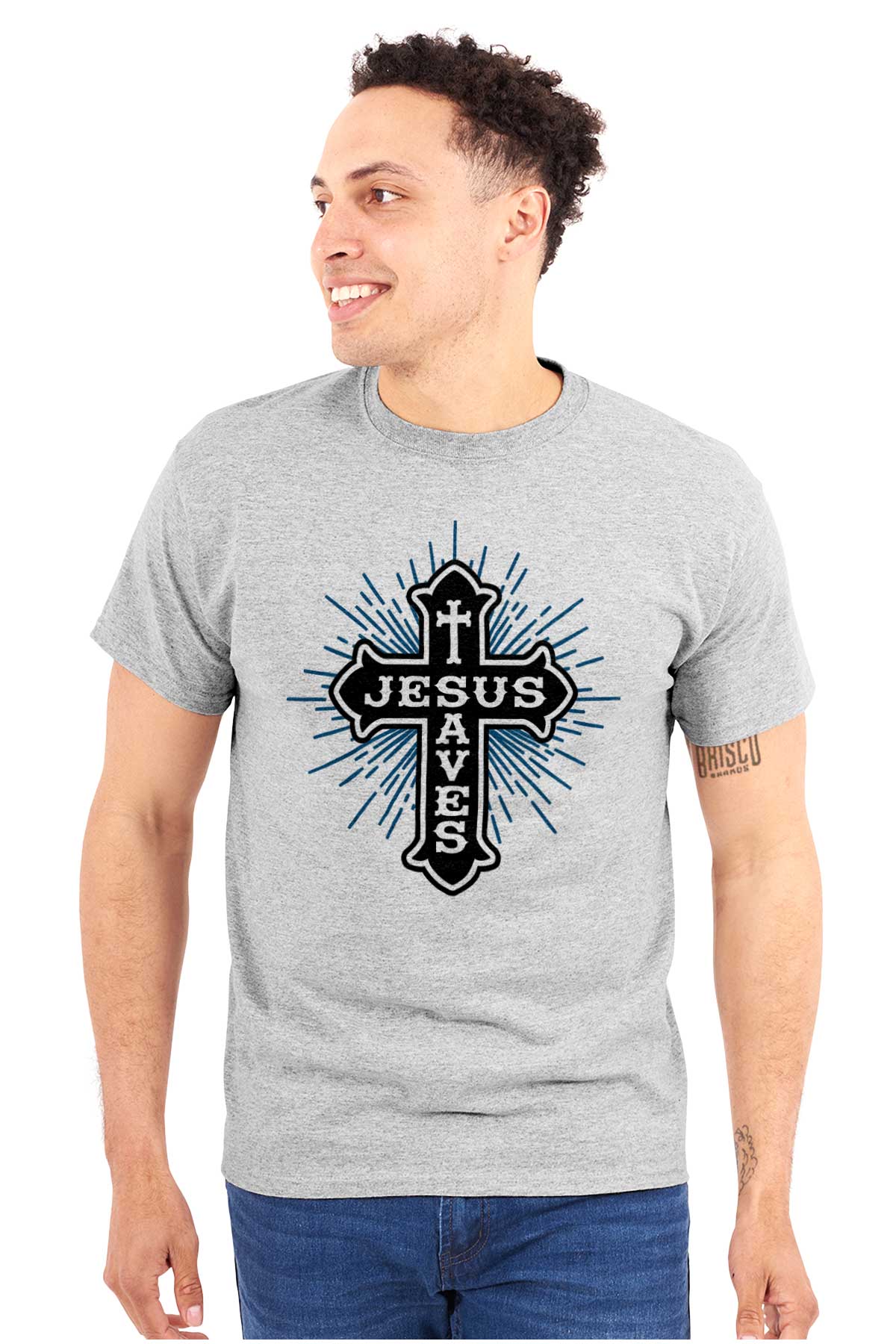 Jesus Christ Saves Christian Love Men's Graphic T Shirt Tees Brisco Brands 2X - Walmart.com