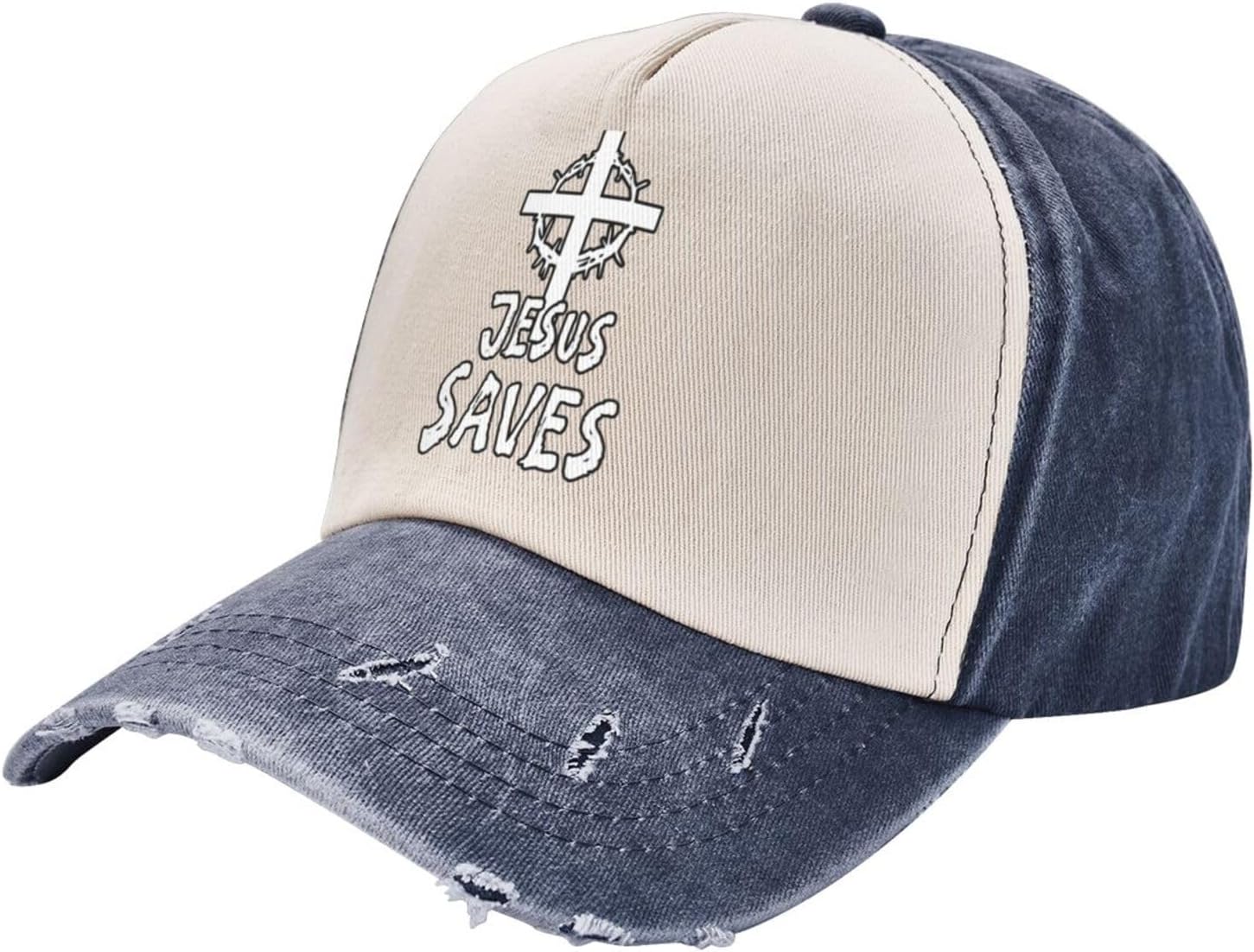 Jesus Christ Saves Dark Red Trucker Hat Denim Baseball Cap - Walmart.com