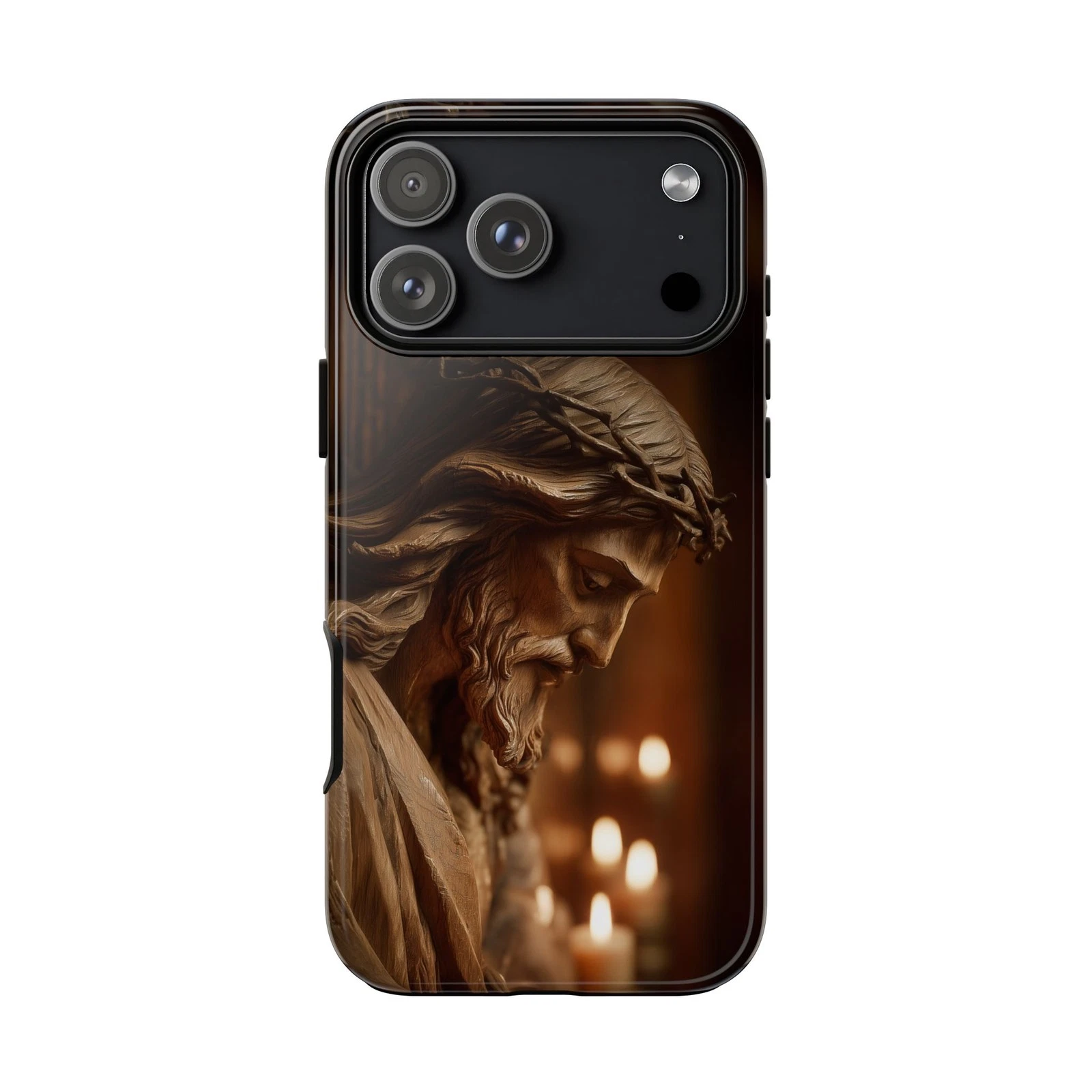 Jesus Christ Sculpture Stone Carving Art Phone Case for iPhone 17 to 11 ...