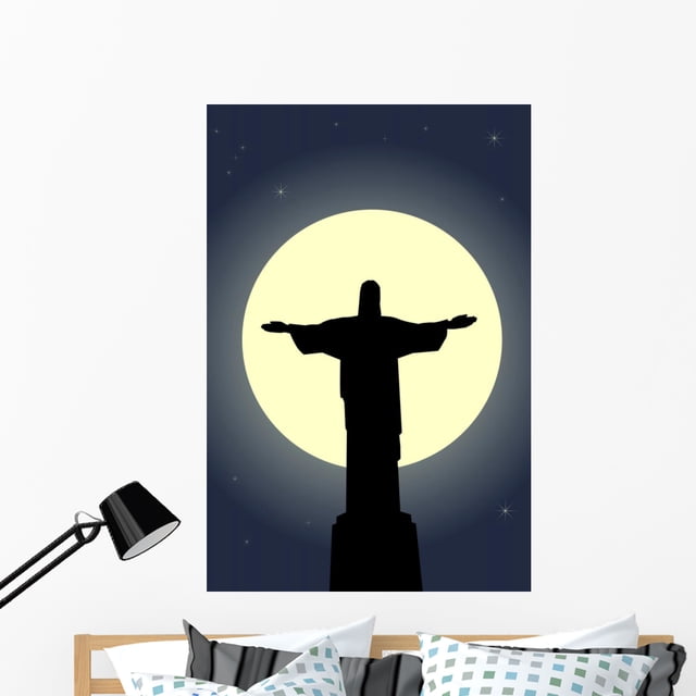 Jesus Christ Statue Wall Mural by Wallmonkeys Peel and Stick Graphic ...