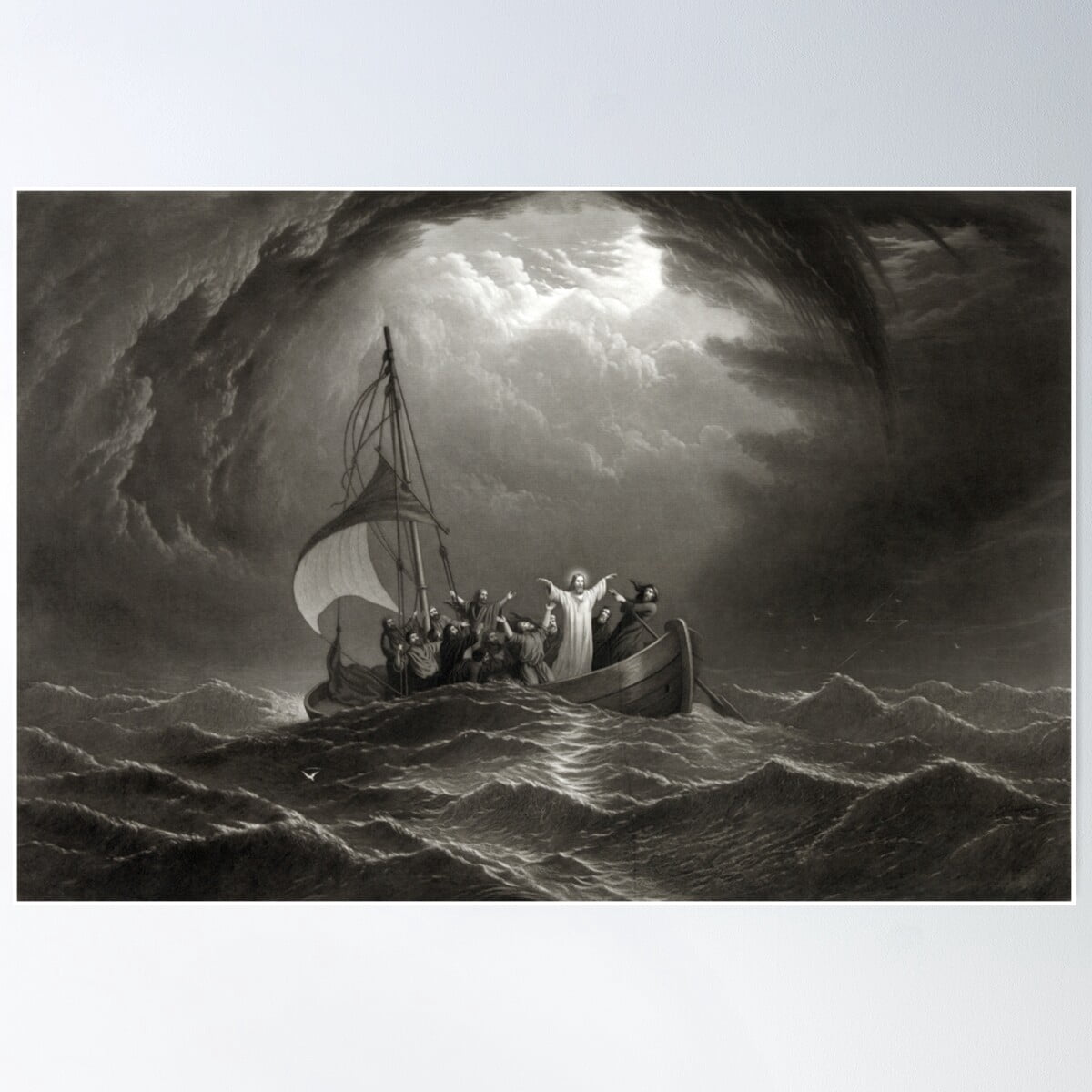 Jesus Christ Stills The Tempest Poster Wall Art, Modern Wall Decor For ...