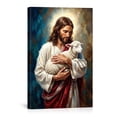 Jesus Christ The Good Shepherd Holding Lamb Christian For Bedroom ...