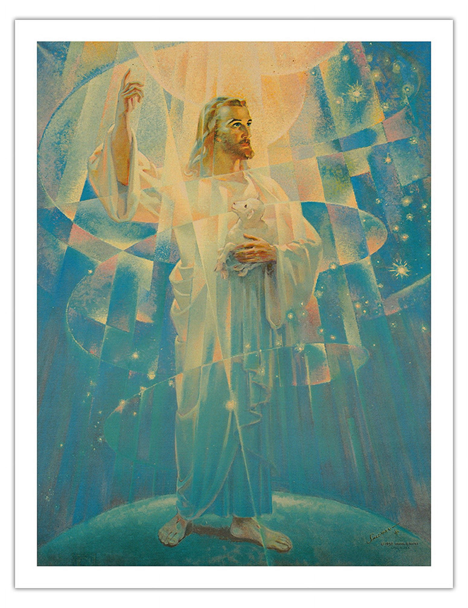 Jesus Christ - Thine is the Power - Vintage Religious Art by Warner ...