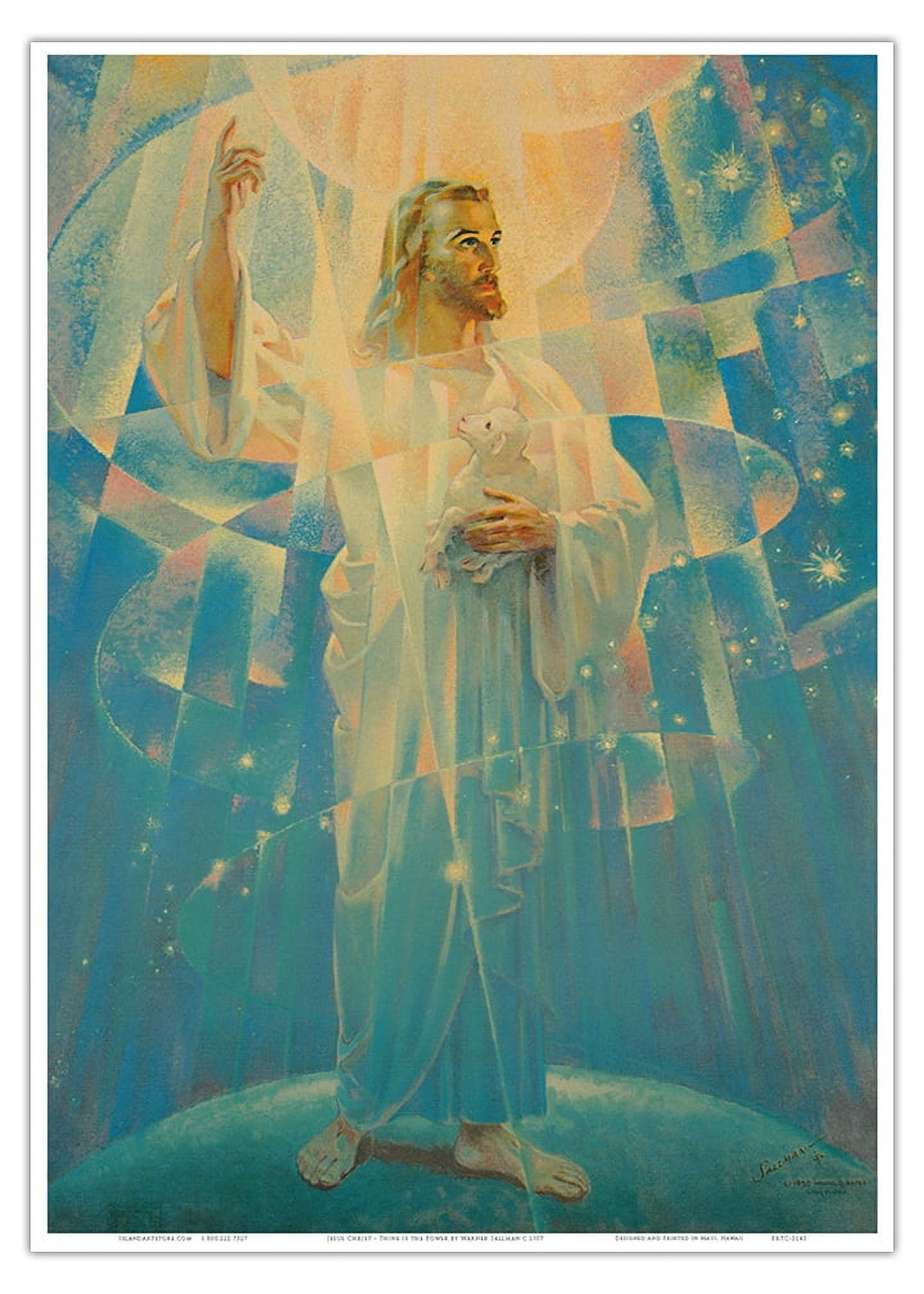 Jesus Christ - Thine is the Power - Vintage Religious Art by Warner ...