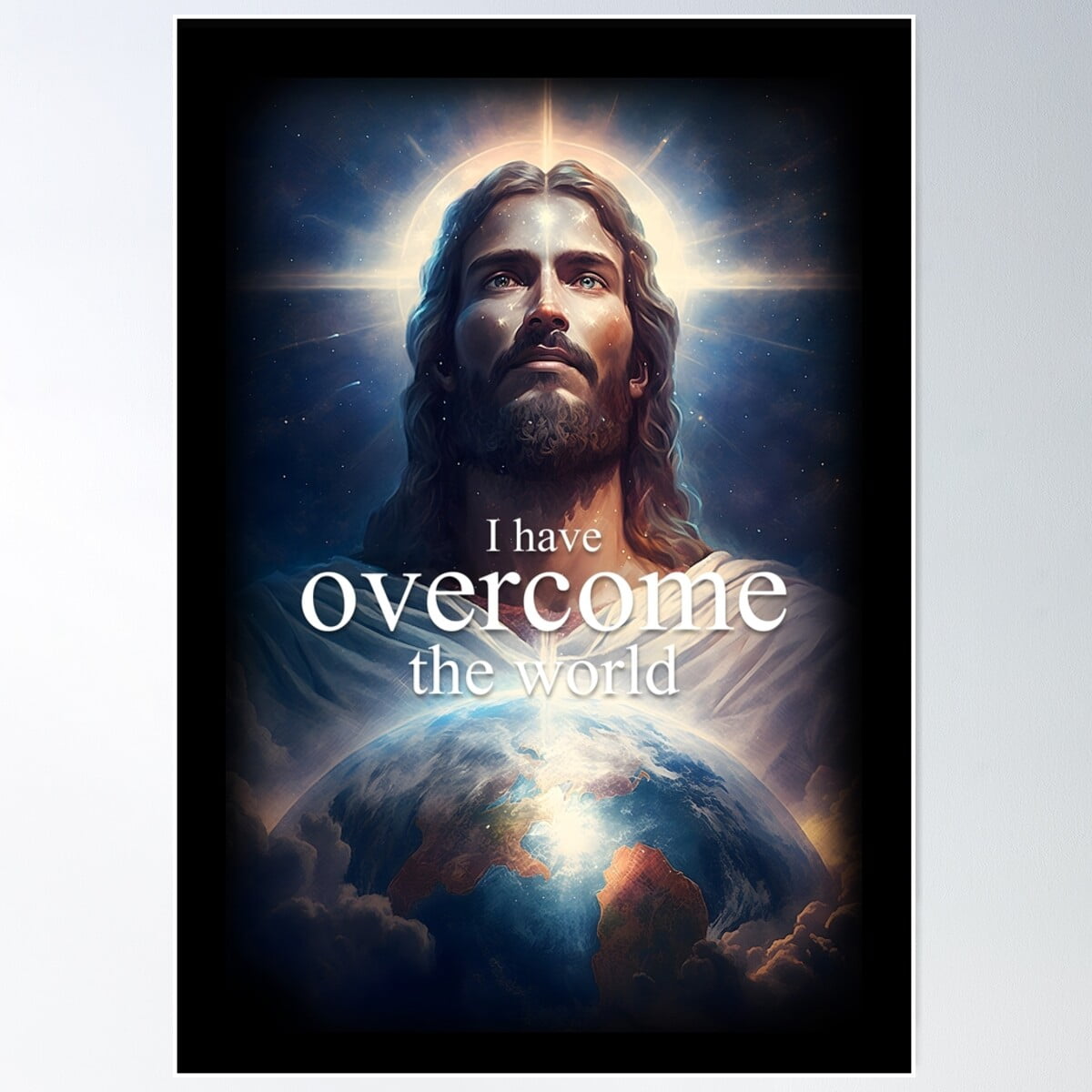 Jesus Christ Victory Over The World Poster Wall Art, Modern Wall Decor ...