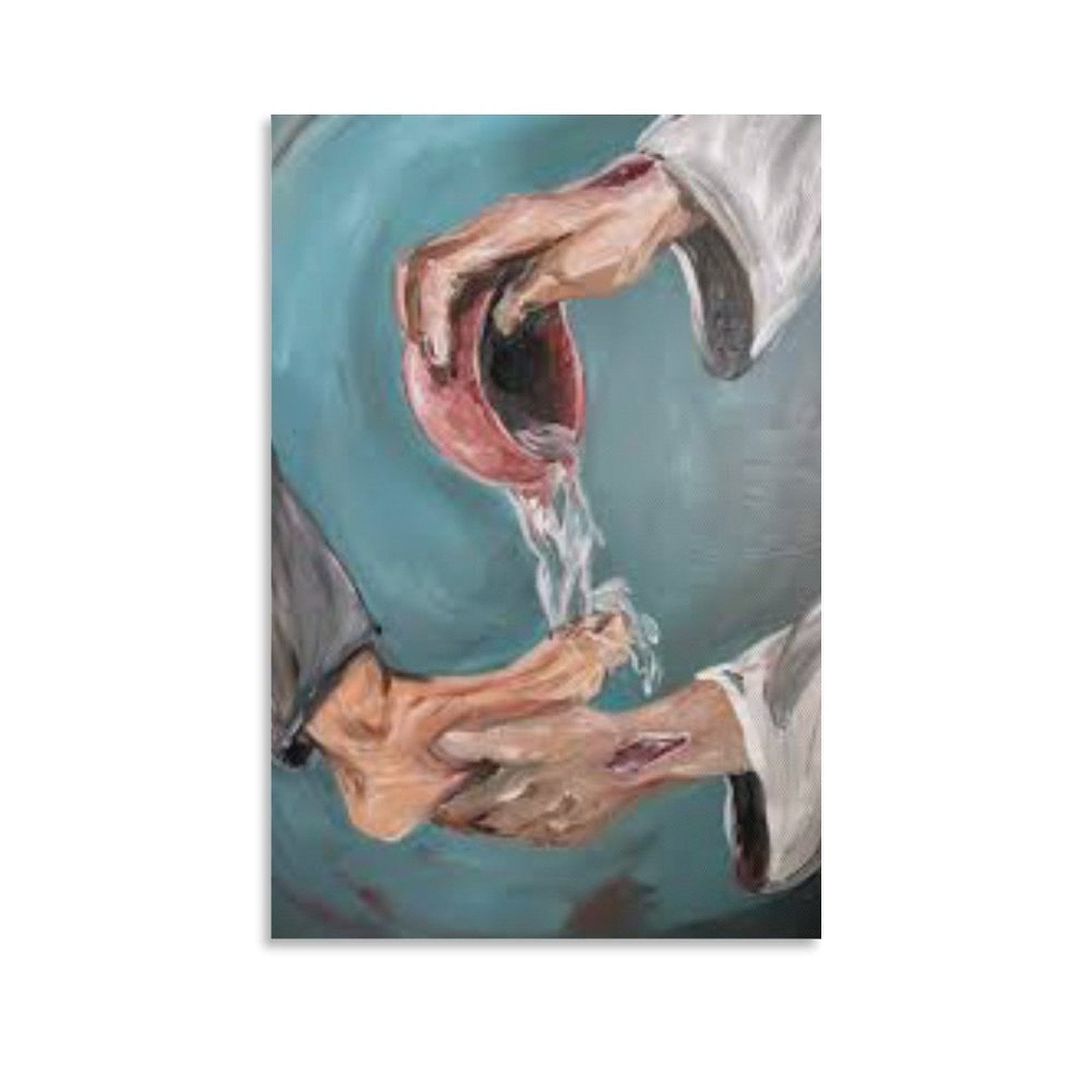 Jesus Christ Vintage Wall Art Jesus Washes Disciples Feet Canvas Print ...