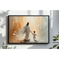Jesus Christ Walking With A Girl Wall Art Walking With Jesus Bible ...