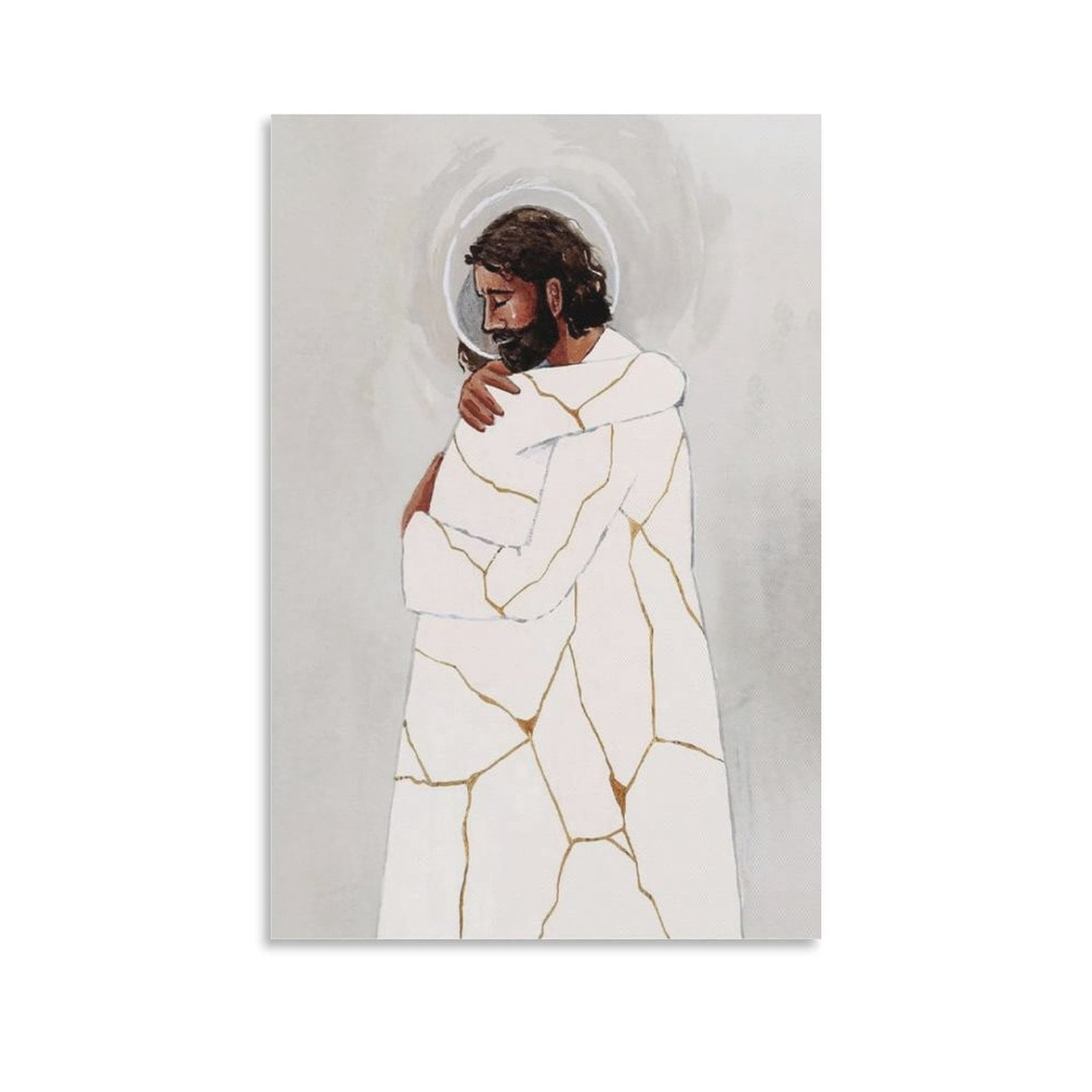 Jesus Christ Wall Art He Bandaged The Broken Heart Mural Posters Wall ...