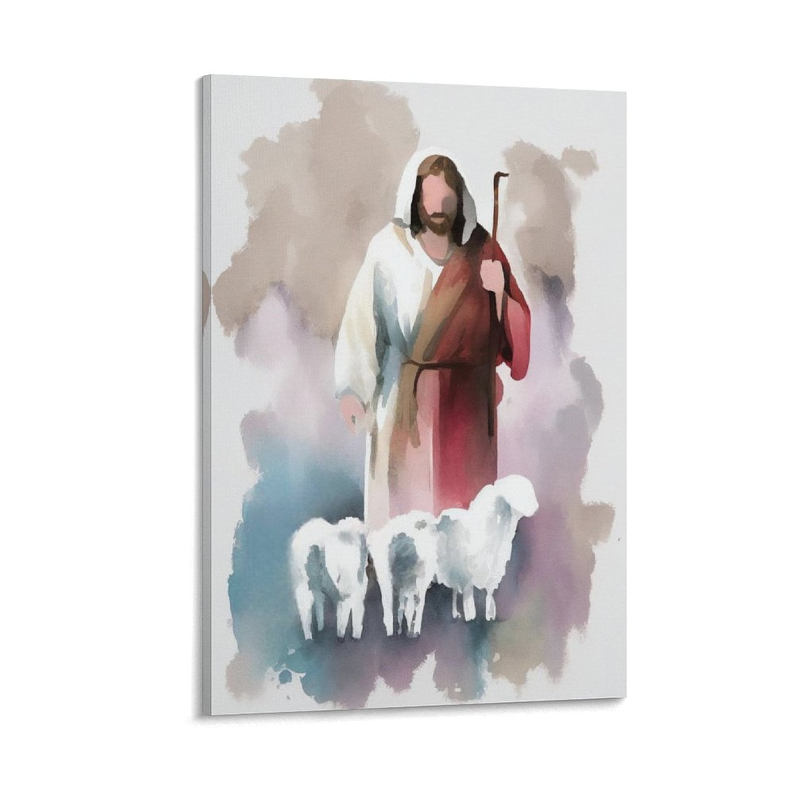 Jesus Christ Wall Art Jesus And The Lamb Poster Good Shepherd Bible ...