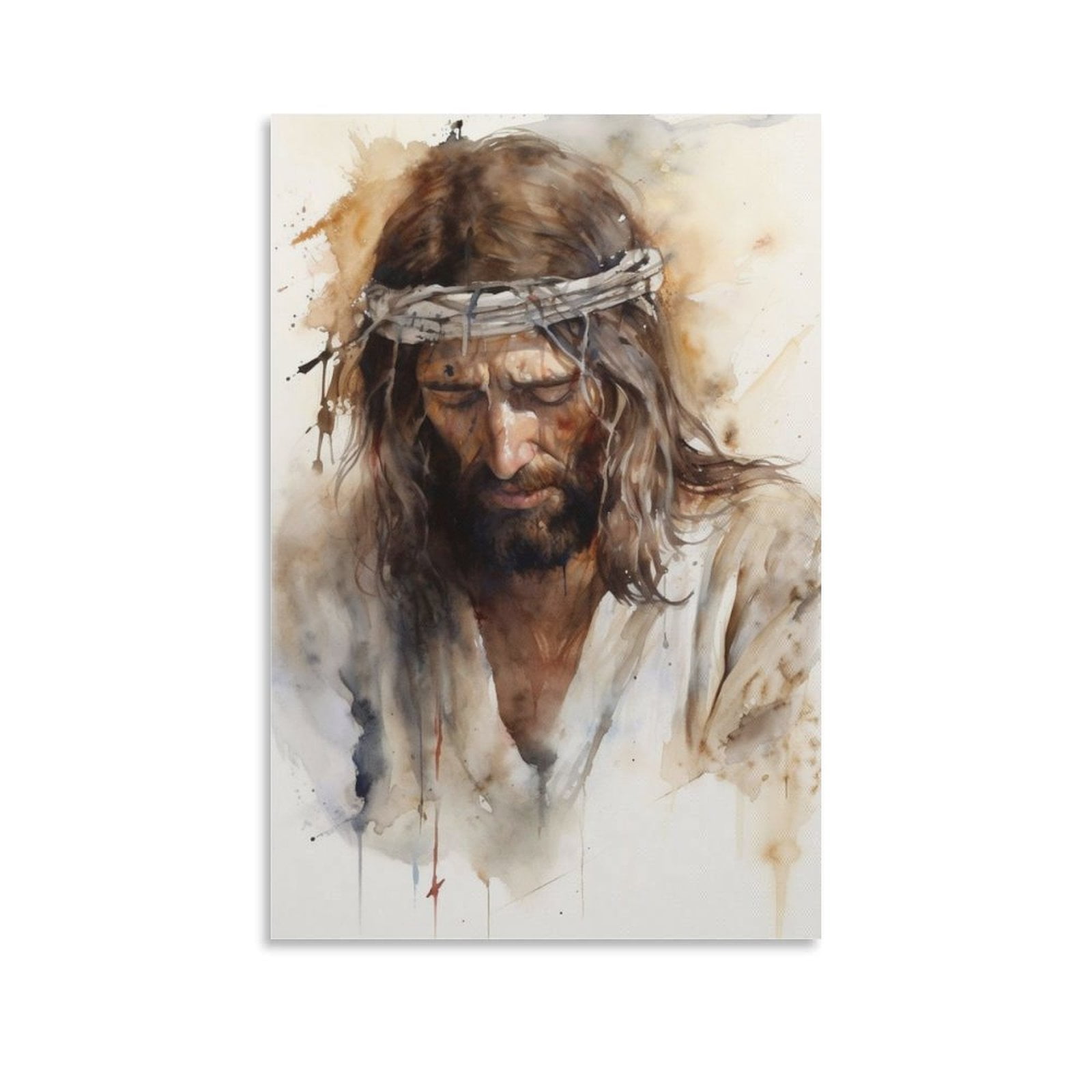 Jesus Christ Wall Art Jesus Persecution Poster Bible Watercolor Print ...